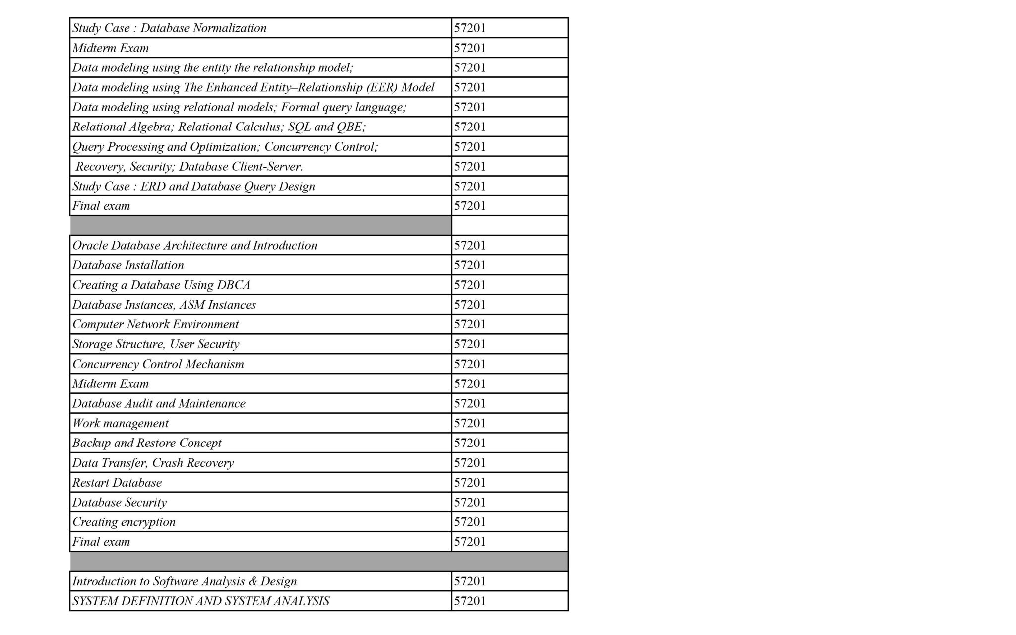 Syllabus - Bachelor Information System